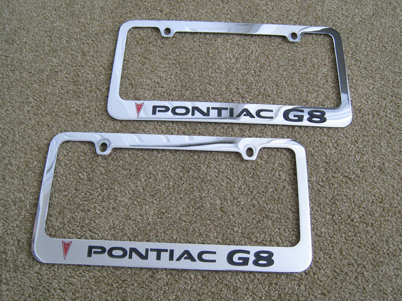 FS: chrome Pontiac G8 license plate frames