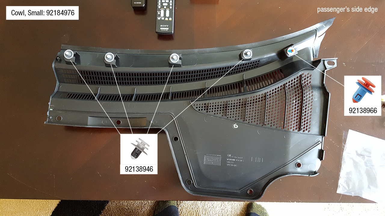 Windshield cowl documentation